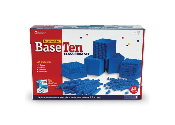 Interlocking Plastic Base Ten Class Set | Cogs Toys & Games Ireland