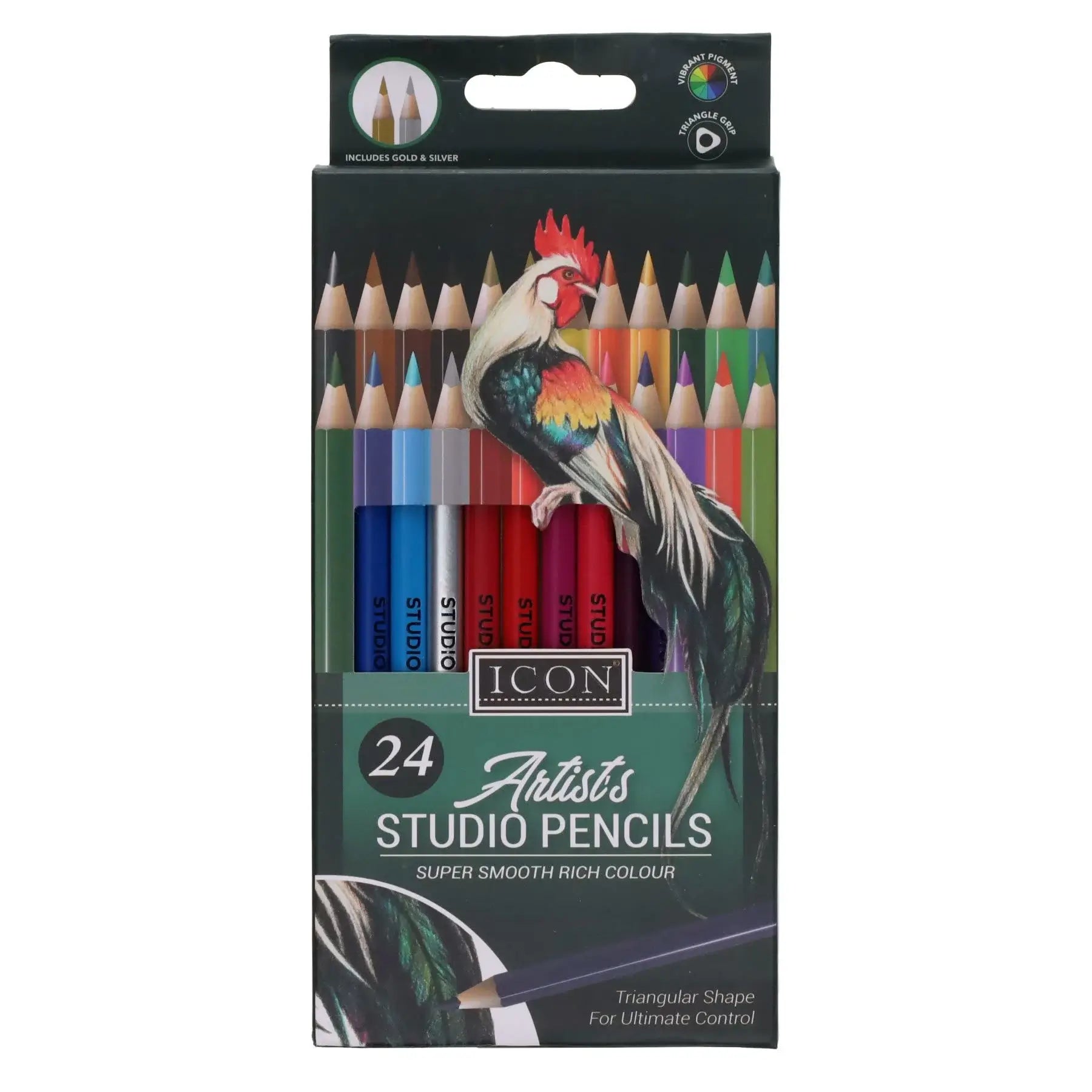 Icon Artists Studio Triangular Colouring Pencils | Pack of 24 Ireland