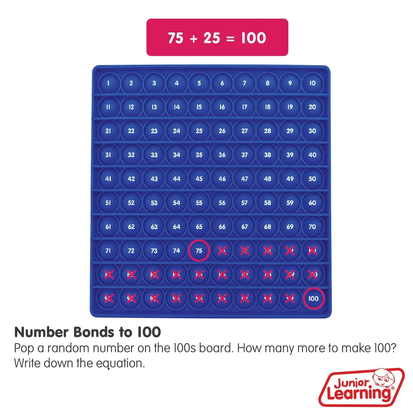 Junior Learning 100s Bubble Board | Cogs Toys & Games Ireland
