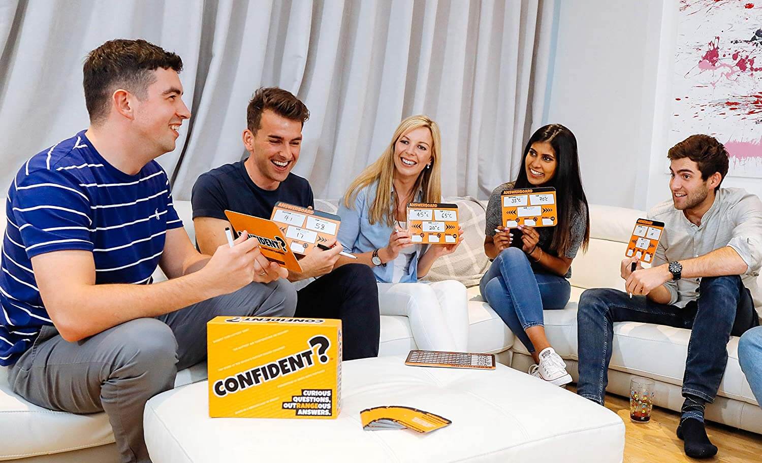 CONFIDENT? Party Game - A Quiz Game with a Brilliant Twist - Adults, K ...